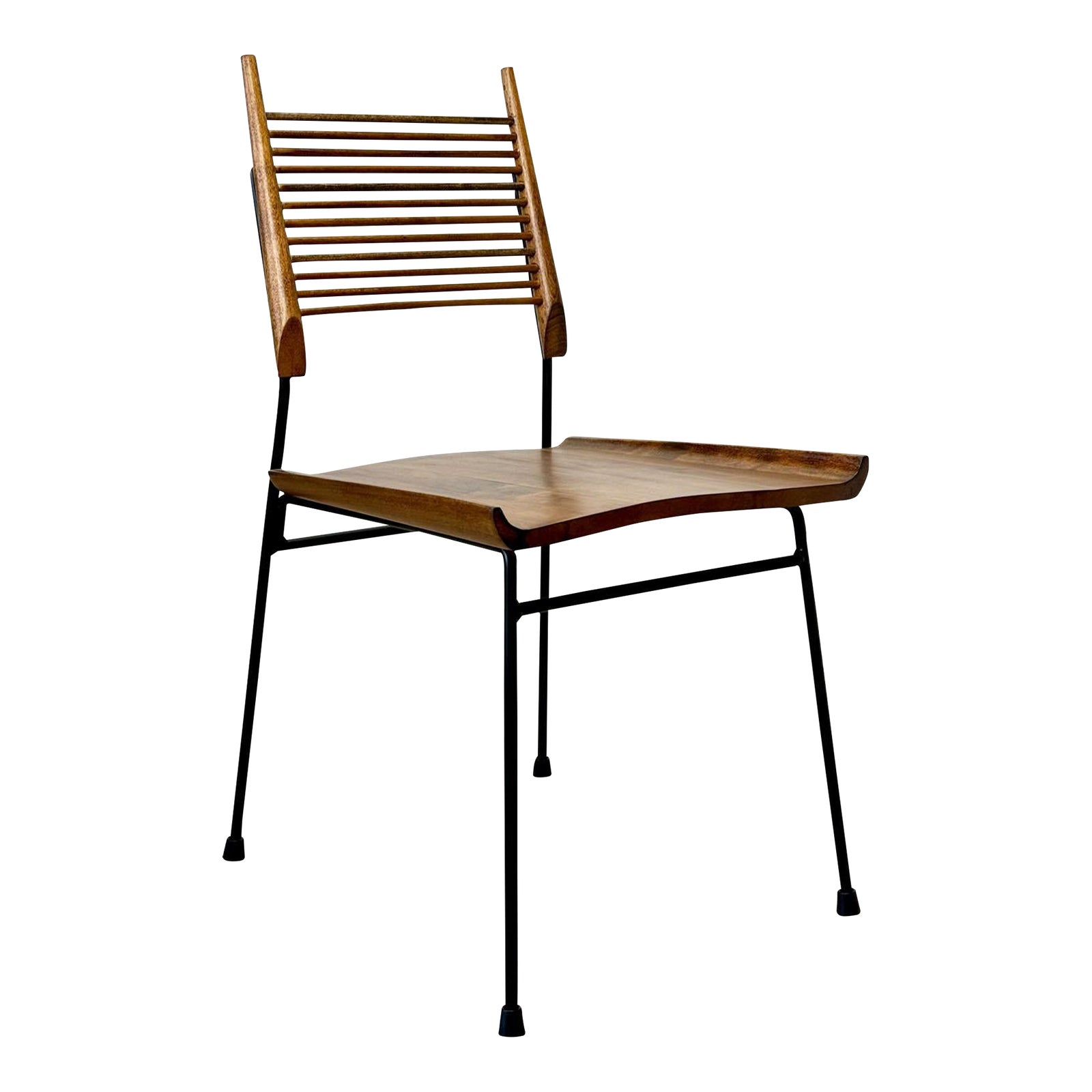 Mid-Century Paul McCobb Sculptural Maple & Iron Shovel Chair | Chairish