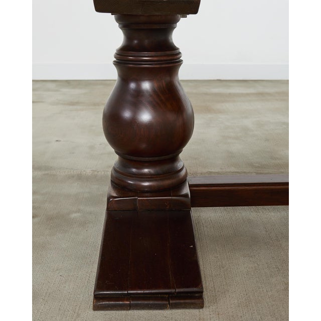 Country French Provincial Oak Farmhouse Baluster Leg Dining Table ...