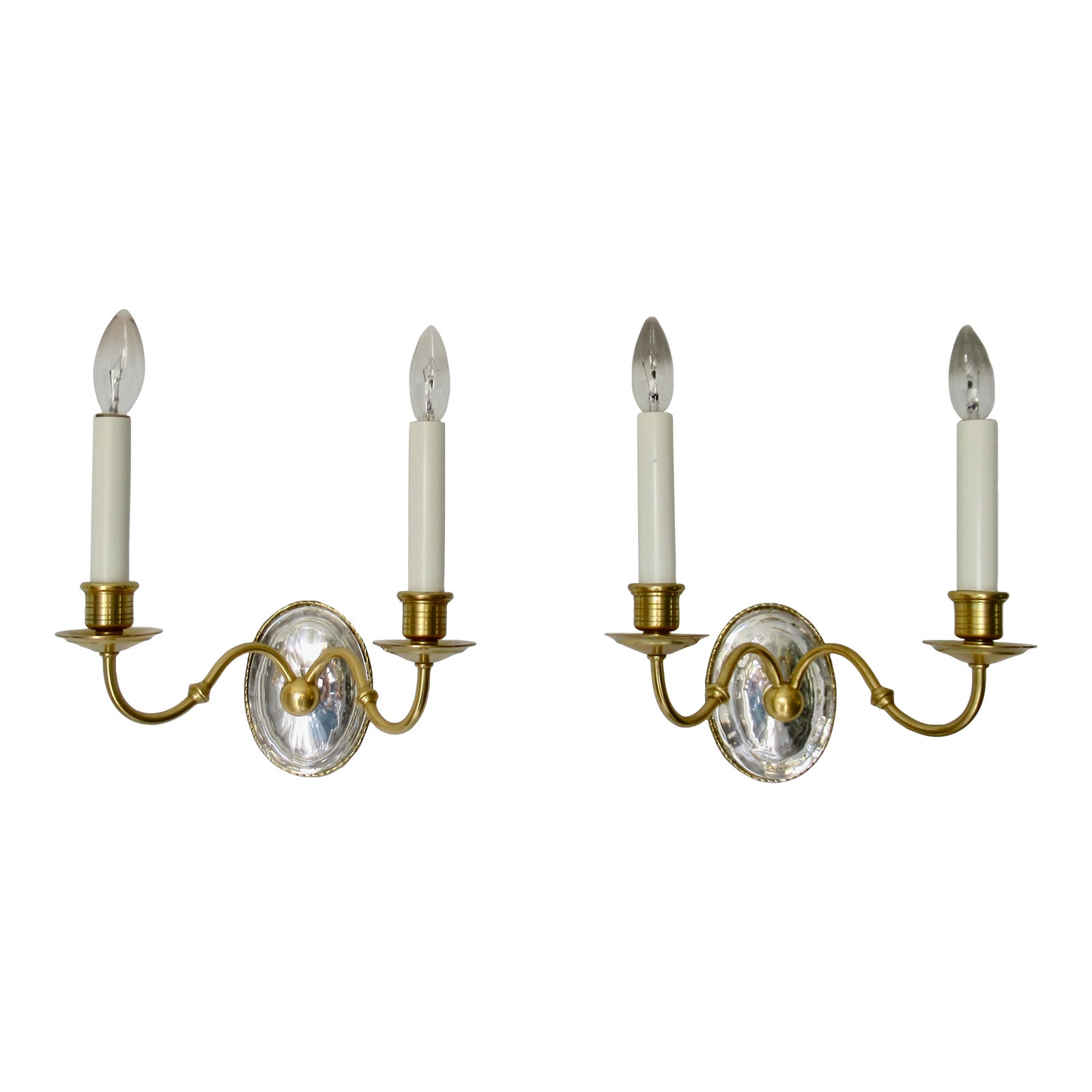 Vintage 2000's Marvin Alexander Gilded Bronze & Cut Crystal Back 2-Arm ...