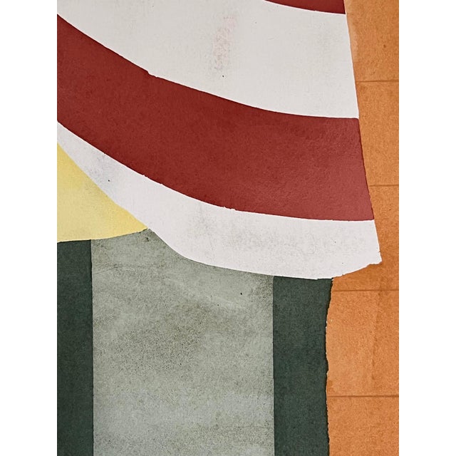 Vintage Modernist Abstract Watercolor Painting by Roger Stokes | Chairish