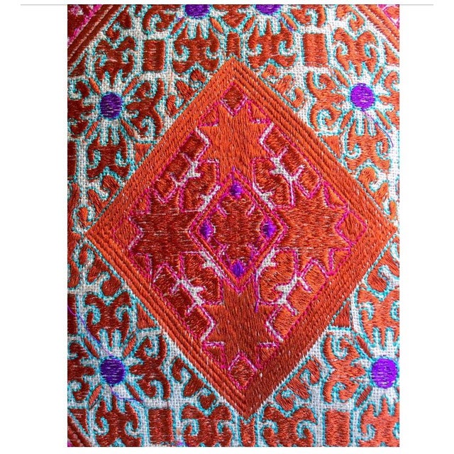 Swati Embroidered Pillow Orange 20" X 20" | Chairish