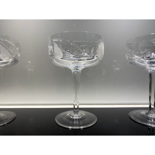 Set of 5 Vintage Rogaska Crystal Champagne Tall Sherbet / Coupes Design ...