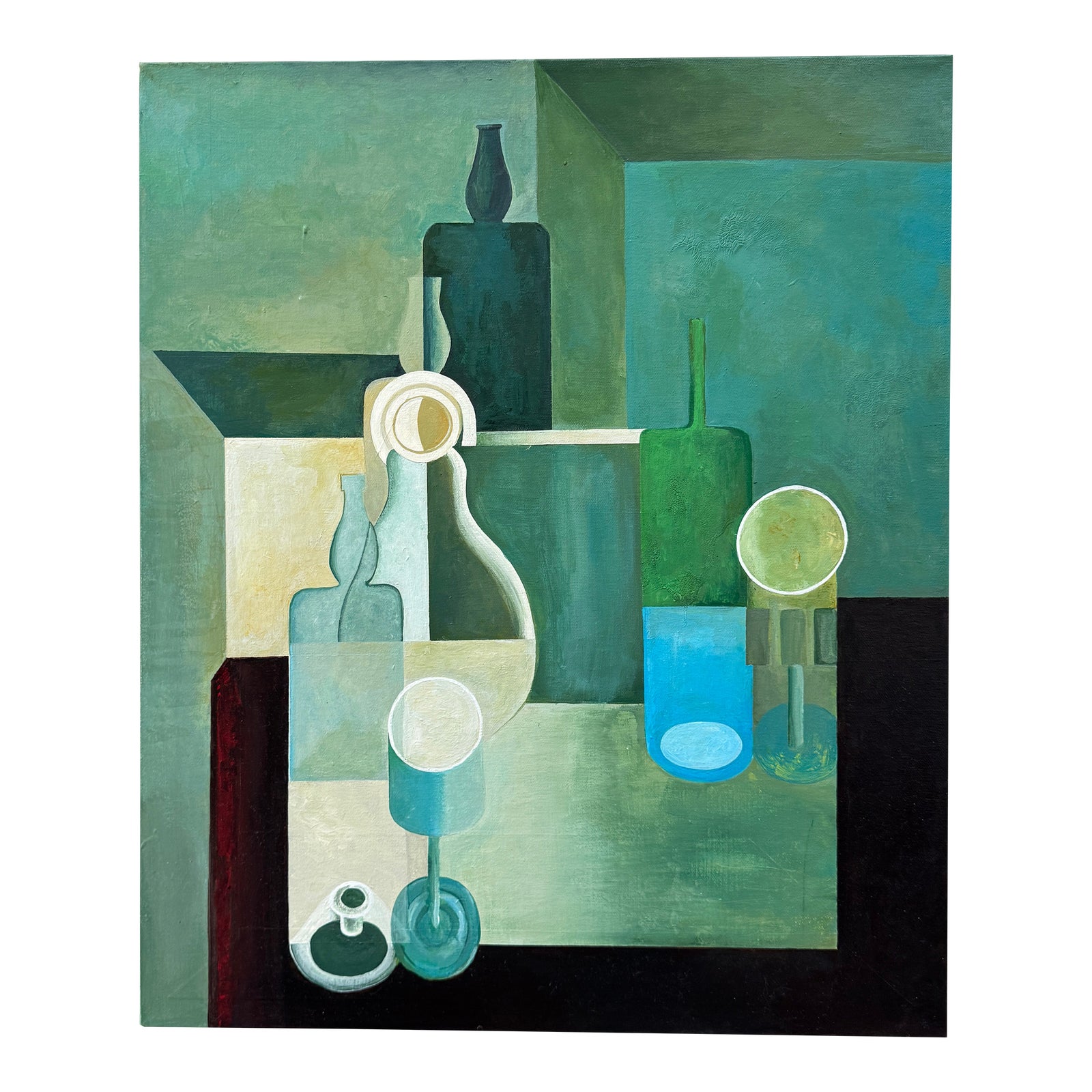 Abstract Still Life Oil Painting | Chairish