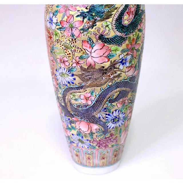 Large Chinese "Eggshell Porcelain" Vase With Five Clawed Imperial ...