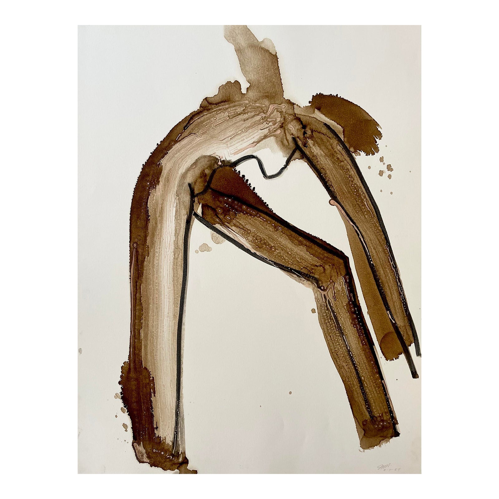 1984 Abstract Figure Painting by Jack Hooper, III | Chairish