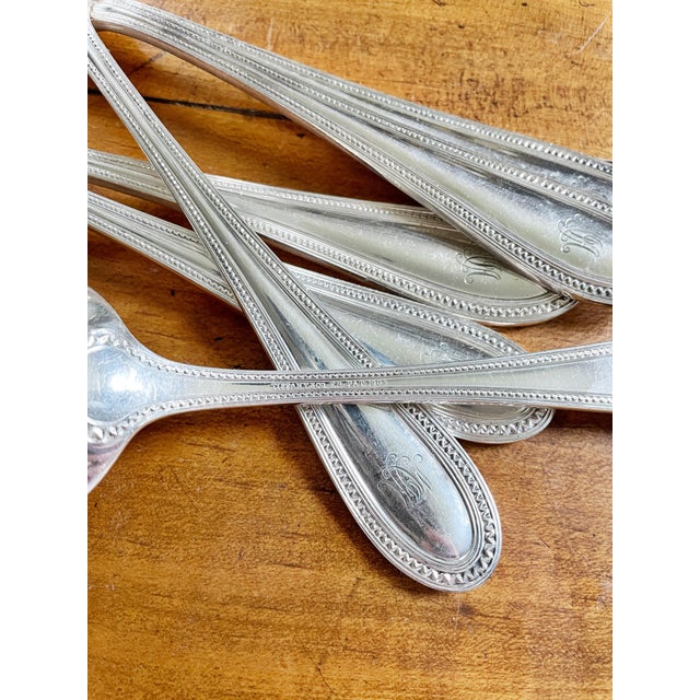 Early 1900s Antique Silver Plated Tiffany & Co Soup Spoons- Set of 6 ...