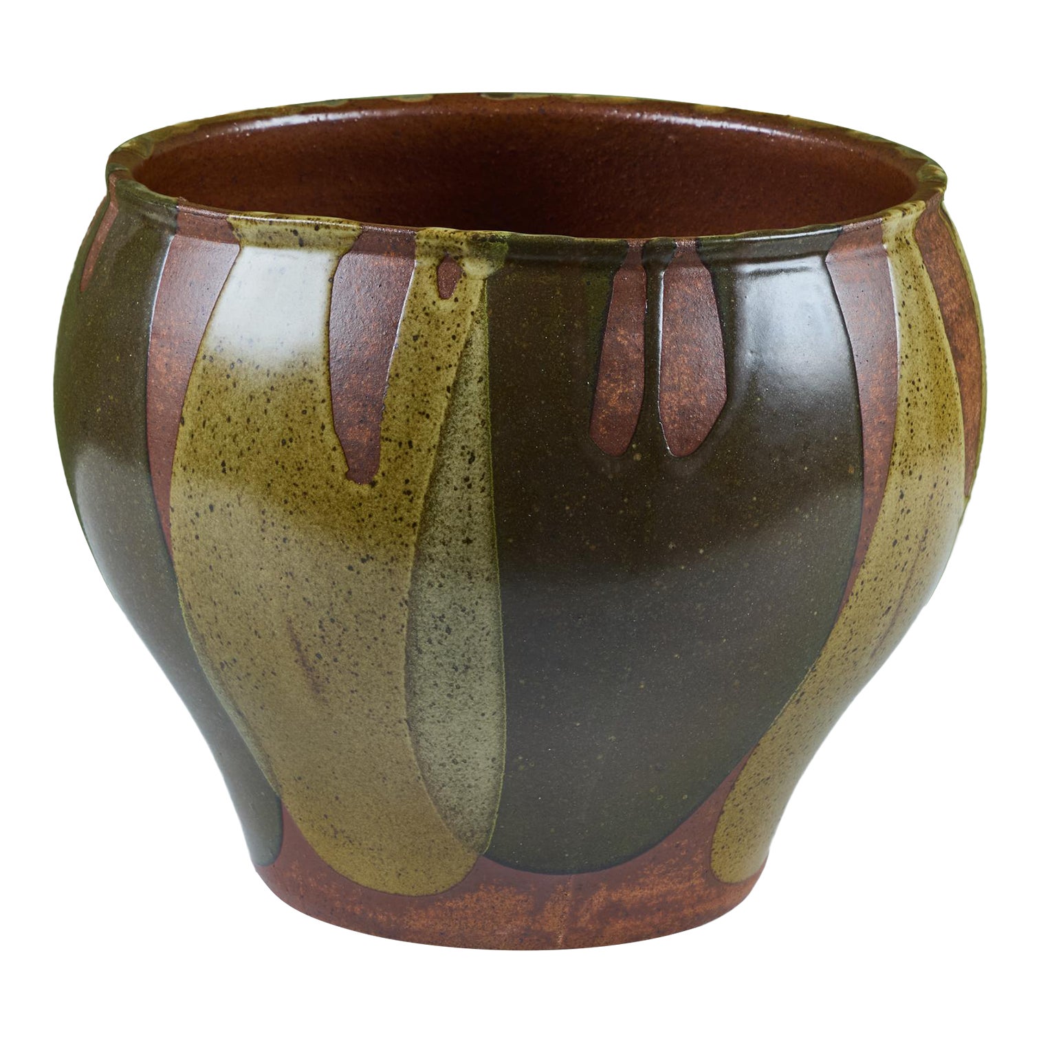 Mid 20th Century David Cressey Green Flame-Glaze Bell Planter for ...