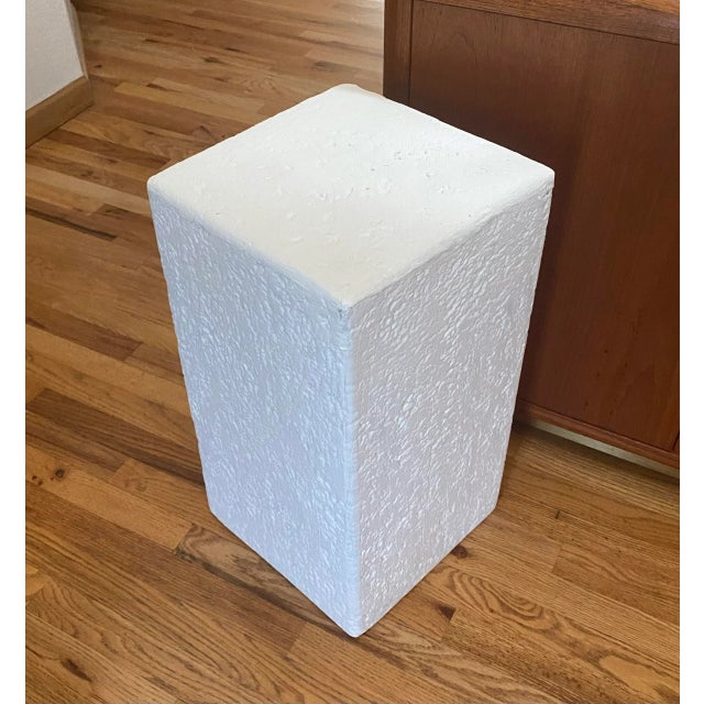 Minimalist Organic Modern Plaster Pedestal Plant Stand | Chairish