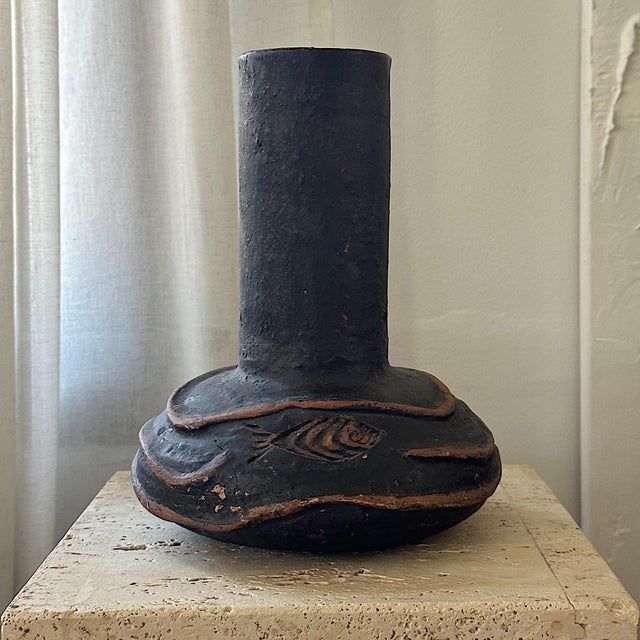 Vintage Colin Thorburn Handmade British Studio Pottery Fish Vase | Chairish