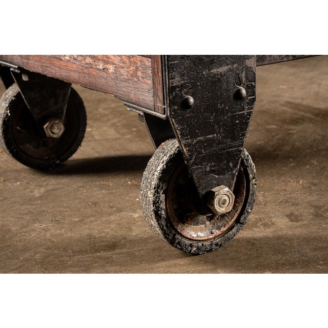 1920s Wooden Library Cart | Chairish