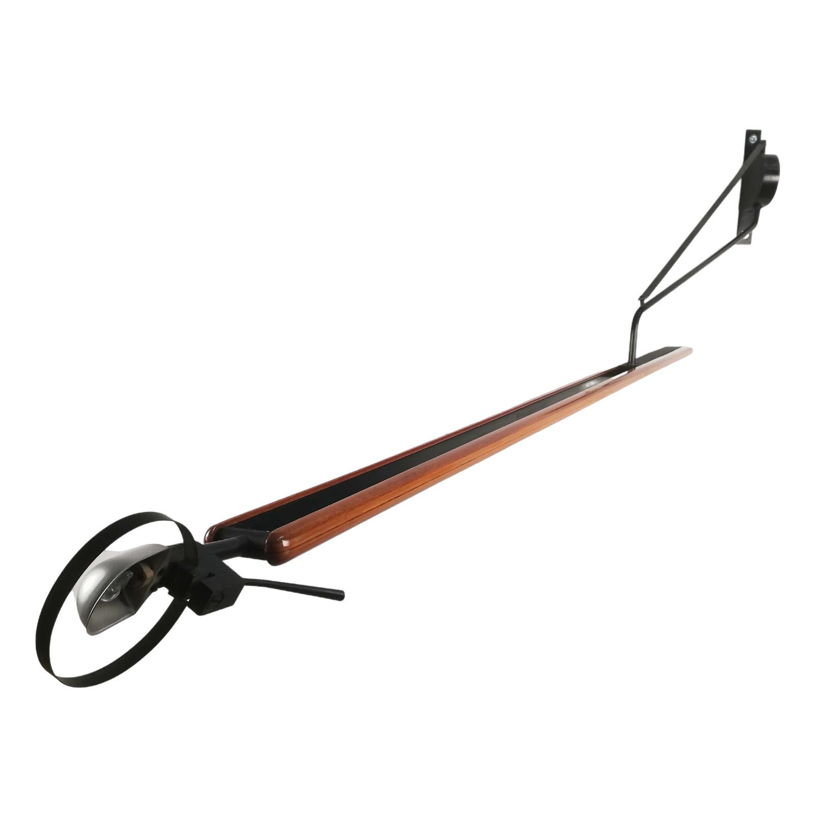 Halley Wall Lamp with Adjustable Arm in Layered Wood attributed to Paf ...