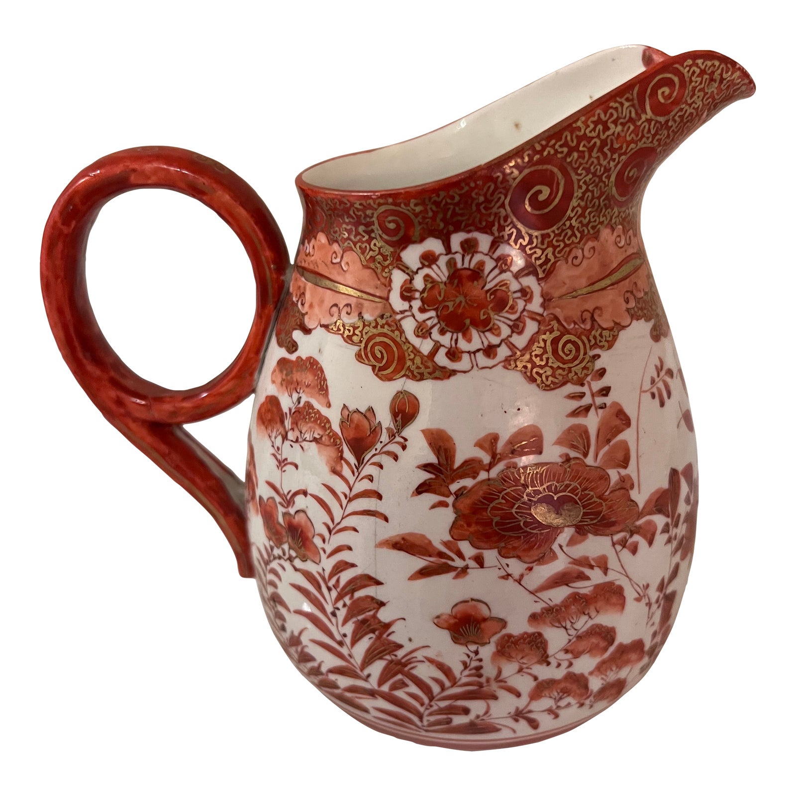 Late 19th Century Japanese Kutani Pitcher | Chairish