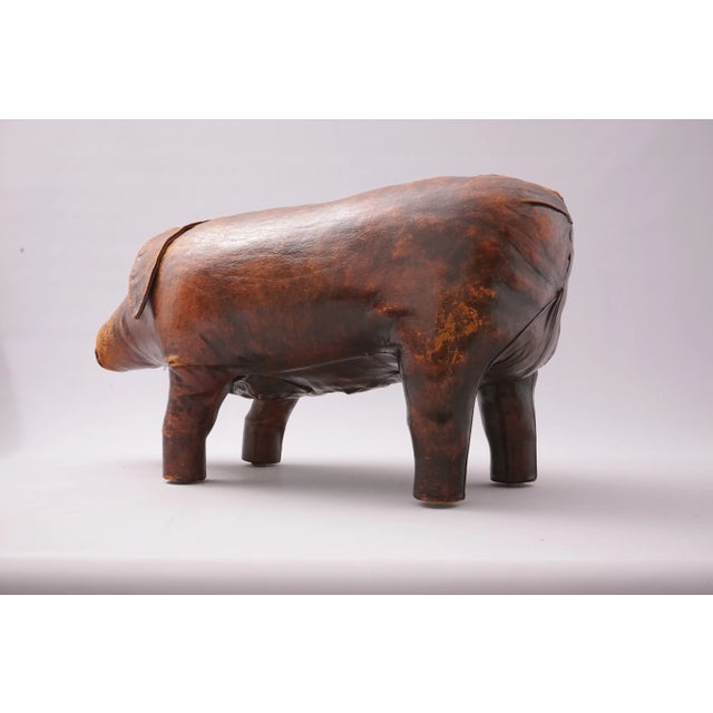 Vintage Leather Pig Stool by Valenti, 1970s | Chairish