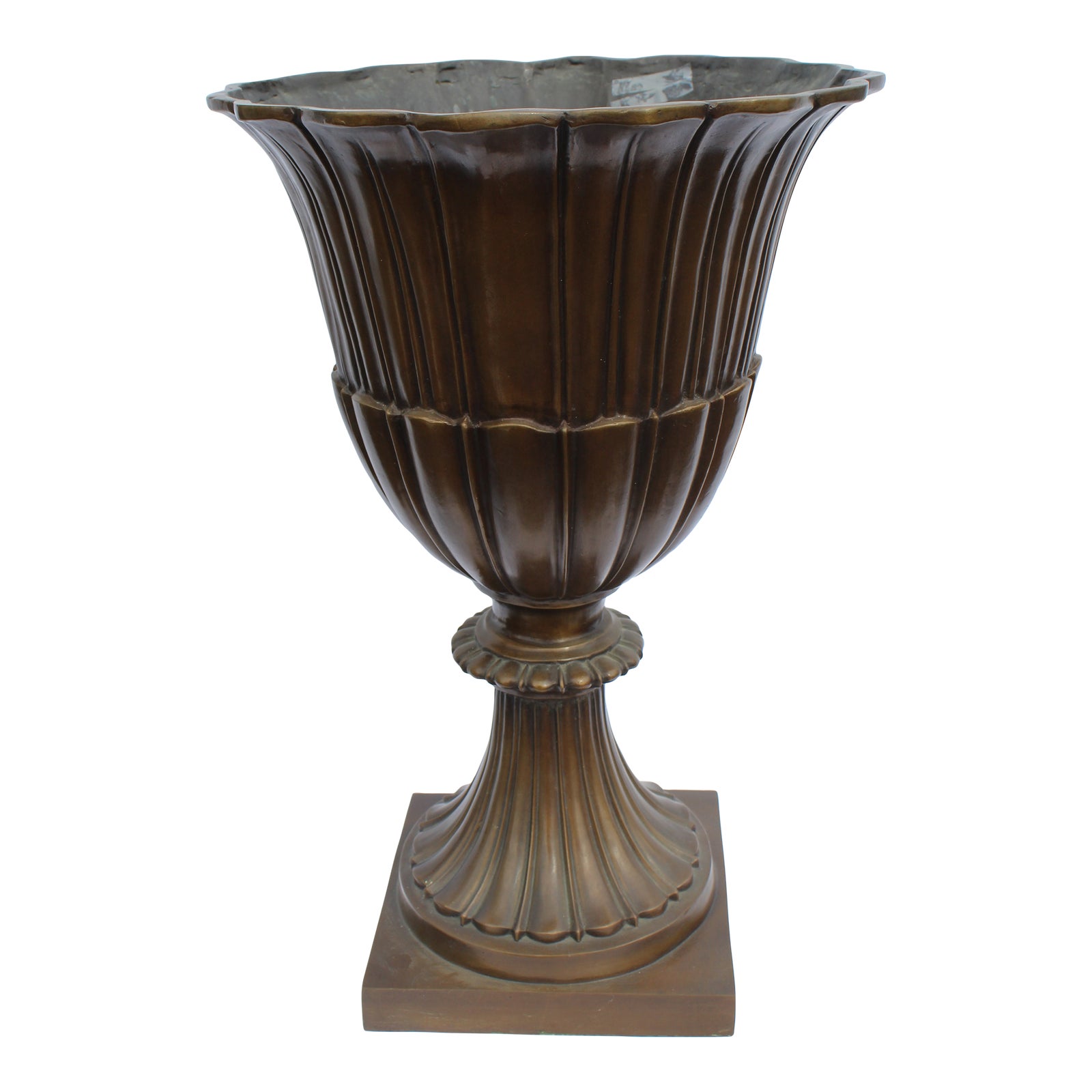 Large 1980s Bronze English Style Planter | Chairish