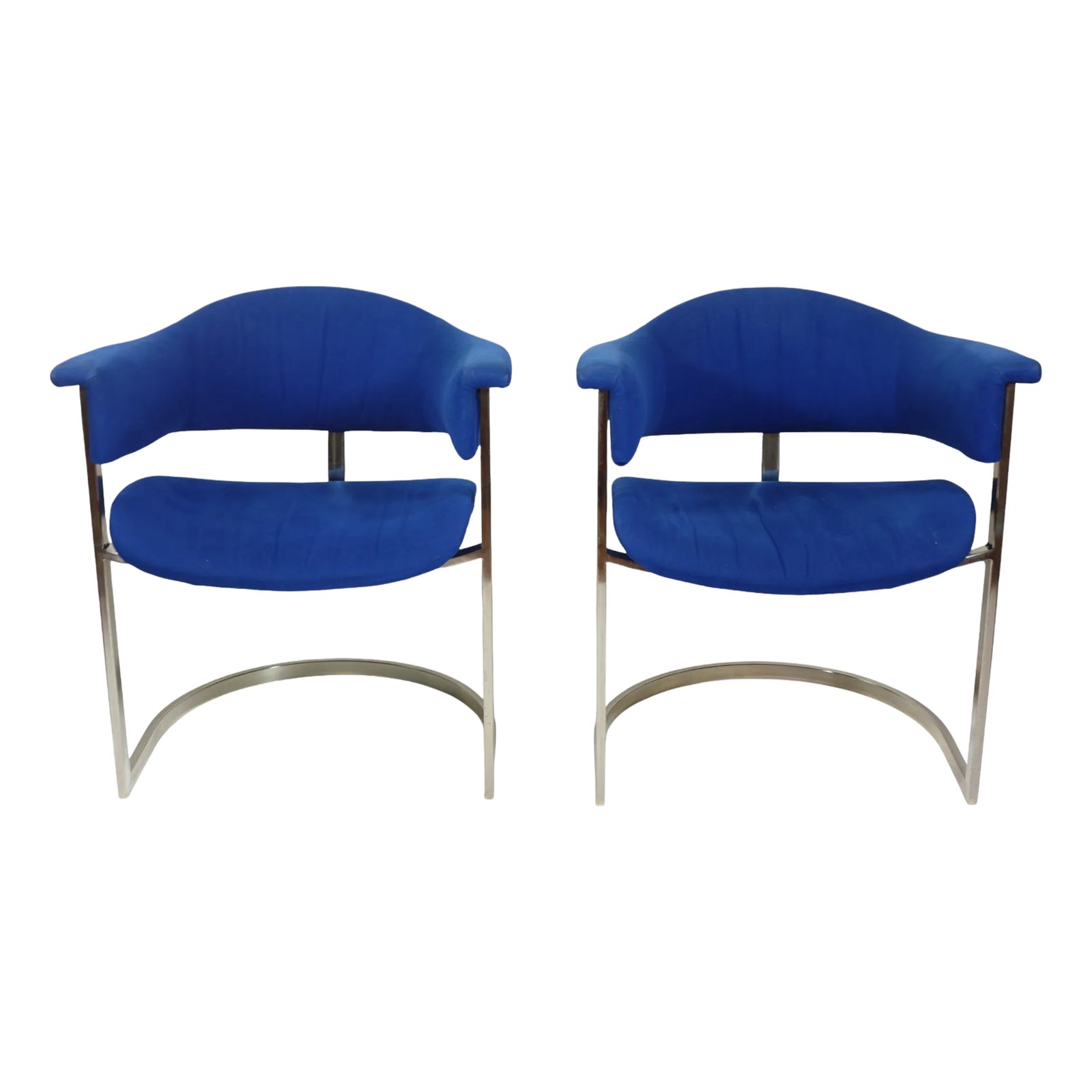 Set of Chrome Chairs by Vittorio Introini from Mario Sabot, 1970 | Chairish