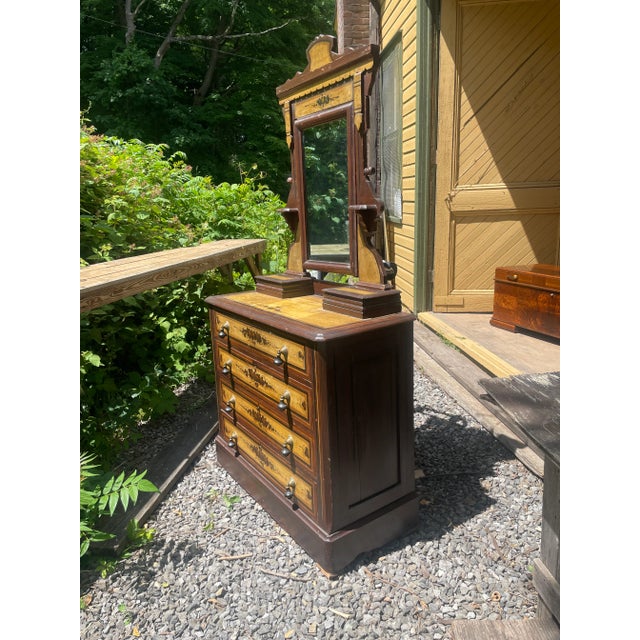 Hand Painted 19th Century Renaissance Revival Vanity Dresser, With ...