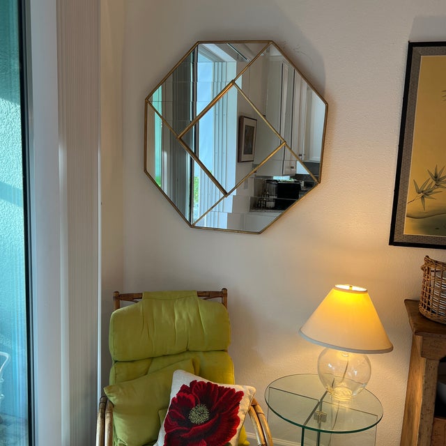 Vintage Carver Herringbone Special Gold Octagon Mirror Signed and ...