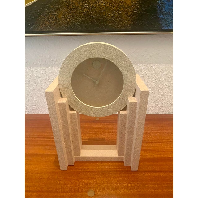 1980s Postmodern Art-Deco Inspired Clock | Chairish