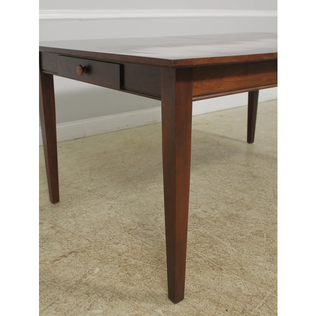 Shaker Style Solid Cherry Dining Room Table | Chairish