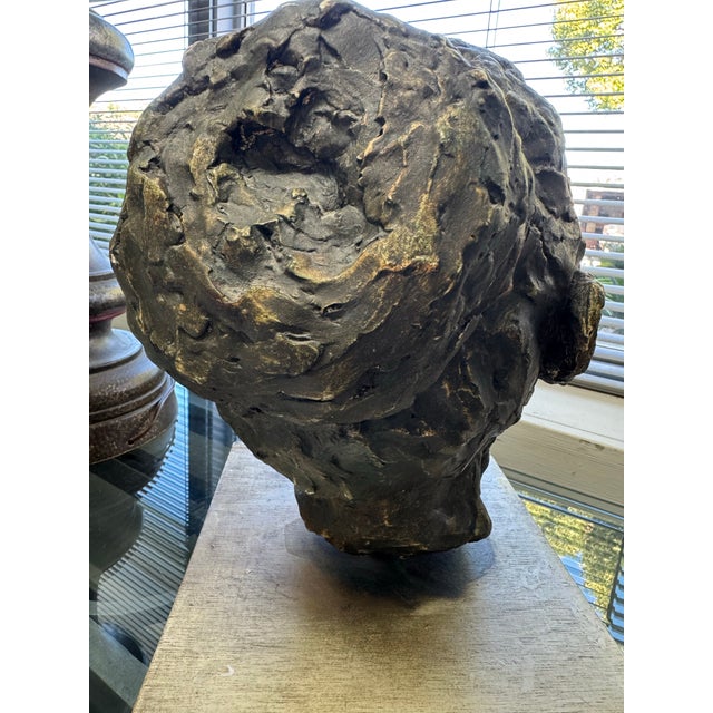 Bronzed Composite Female Head Sculpture Maker’ Mark, Attributed to ...