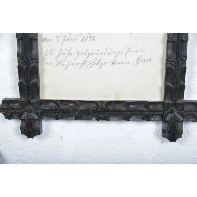 Antique Bavarian Black Forest Ebonised Picture Frames, Set of 5 | Chairish