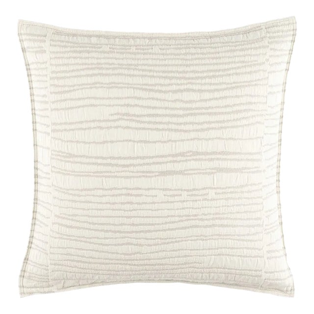 Pine Cone Hill by Annie Selke Striae Oatmeal Matelasse Sham, Euro ...