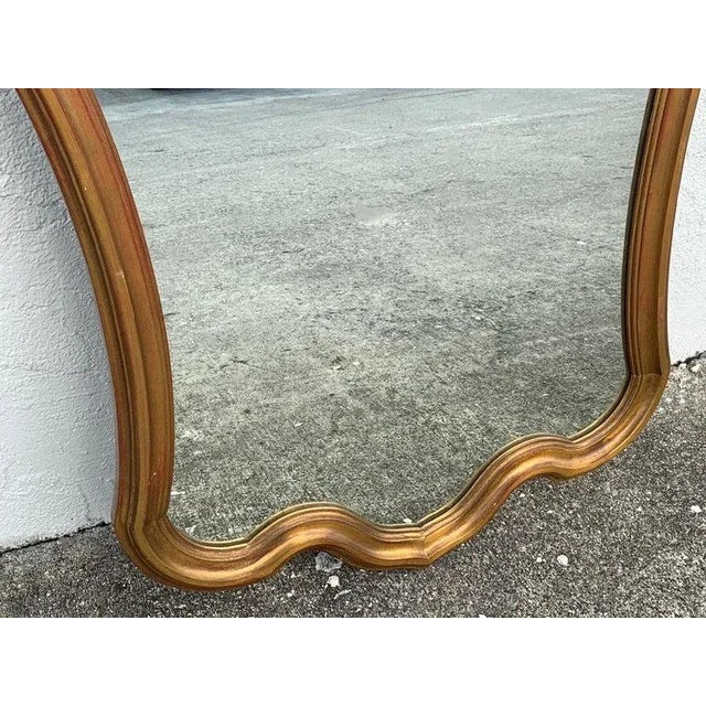 Midcentury Giltwood Keyhole Mirror by La Barge | Chairish
