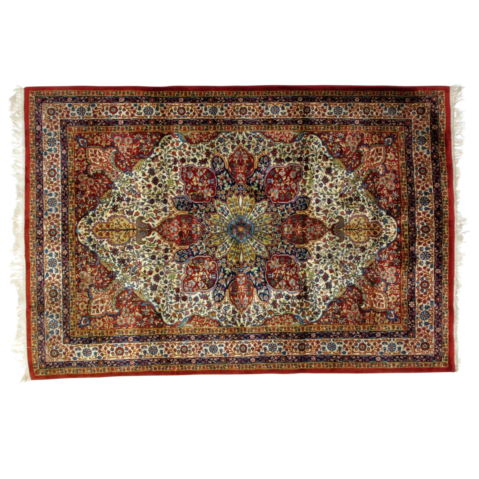 Indo Tabriz Rug - 5′10″ × 8′9″ | Chairish
