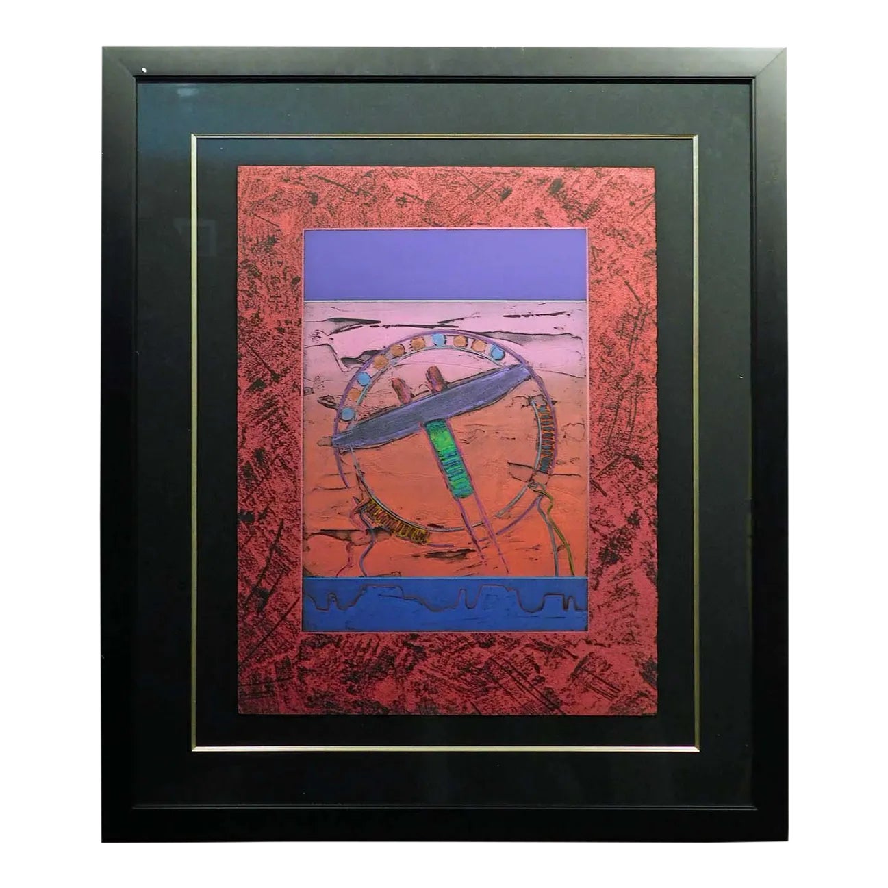 Enrico Embroli "Mountain Spirit" Original Art Monoprint Hand Signed ...