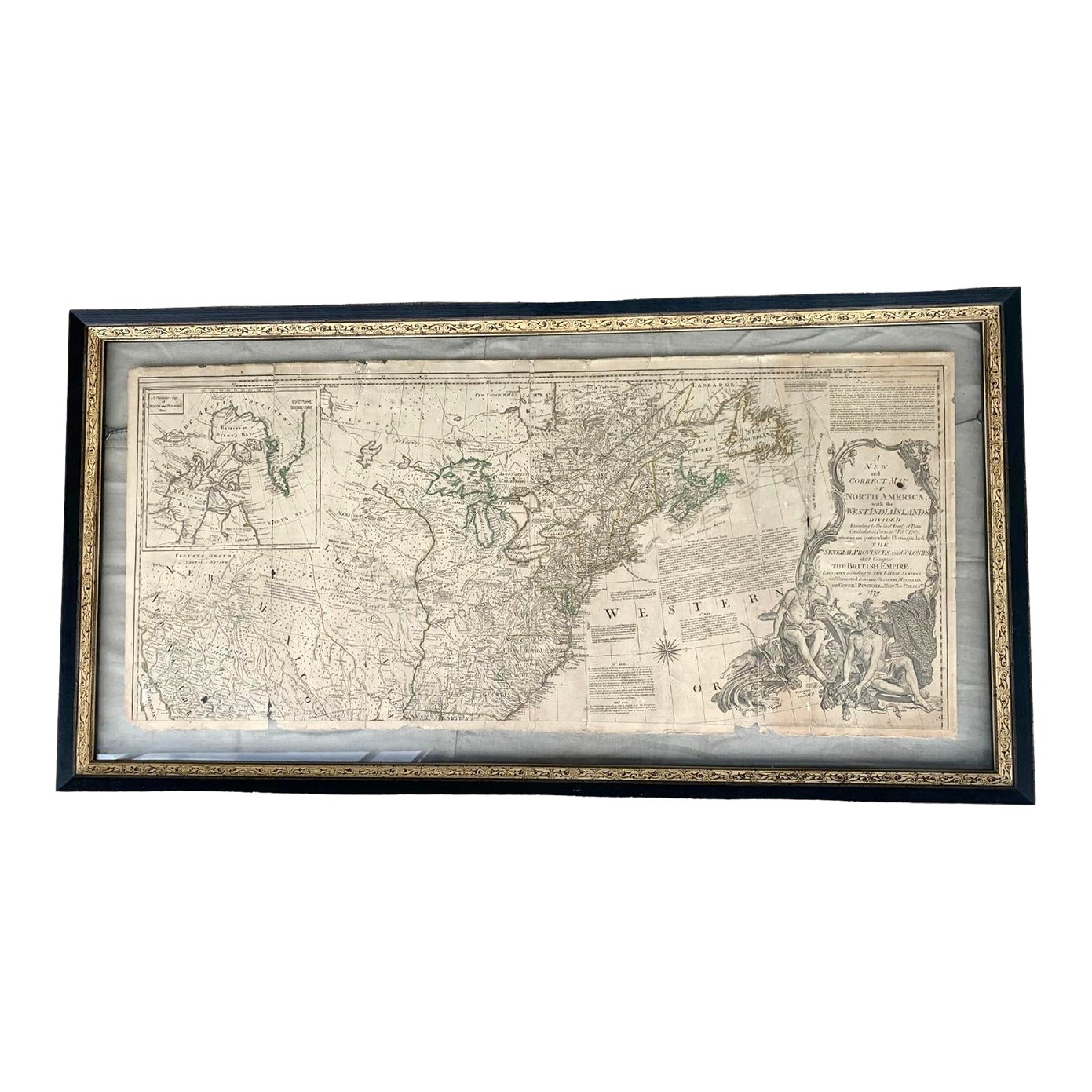 1779 Map of North America, Framed | Chairish