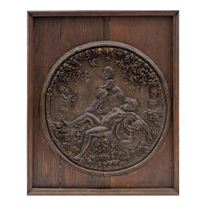 Italian Renaissance Manner Carved Medallion | Chairish