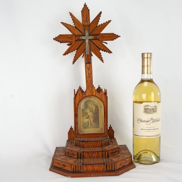 Matchstick Tramp Art Catholic Shrine Madonna and Child Circa 1920 ...