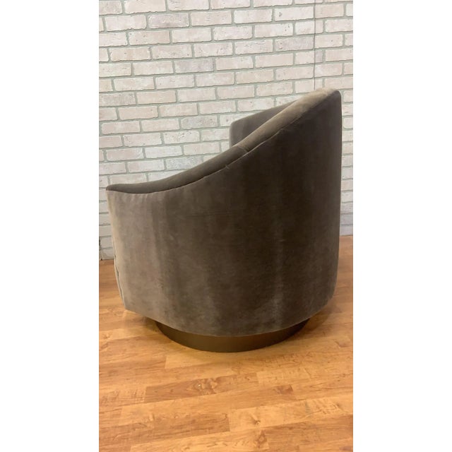 Post Modern Asymmetrical Barrel Back Swivel Chairs Newly Reupholstered ...