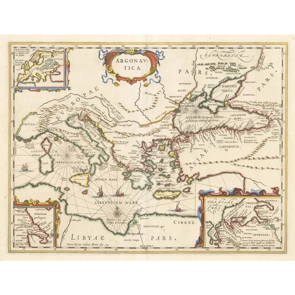 Map of Jason and the Argonauts | Chairish