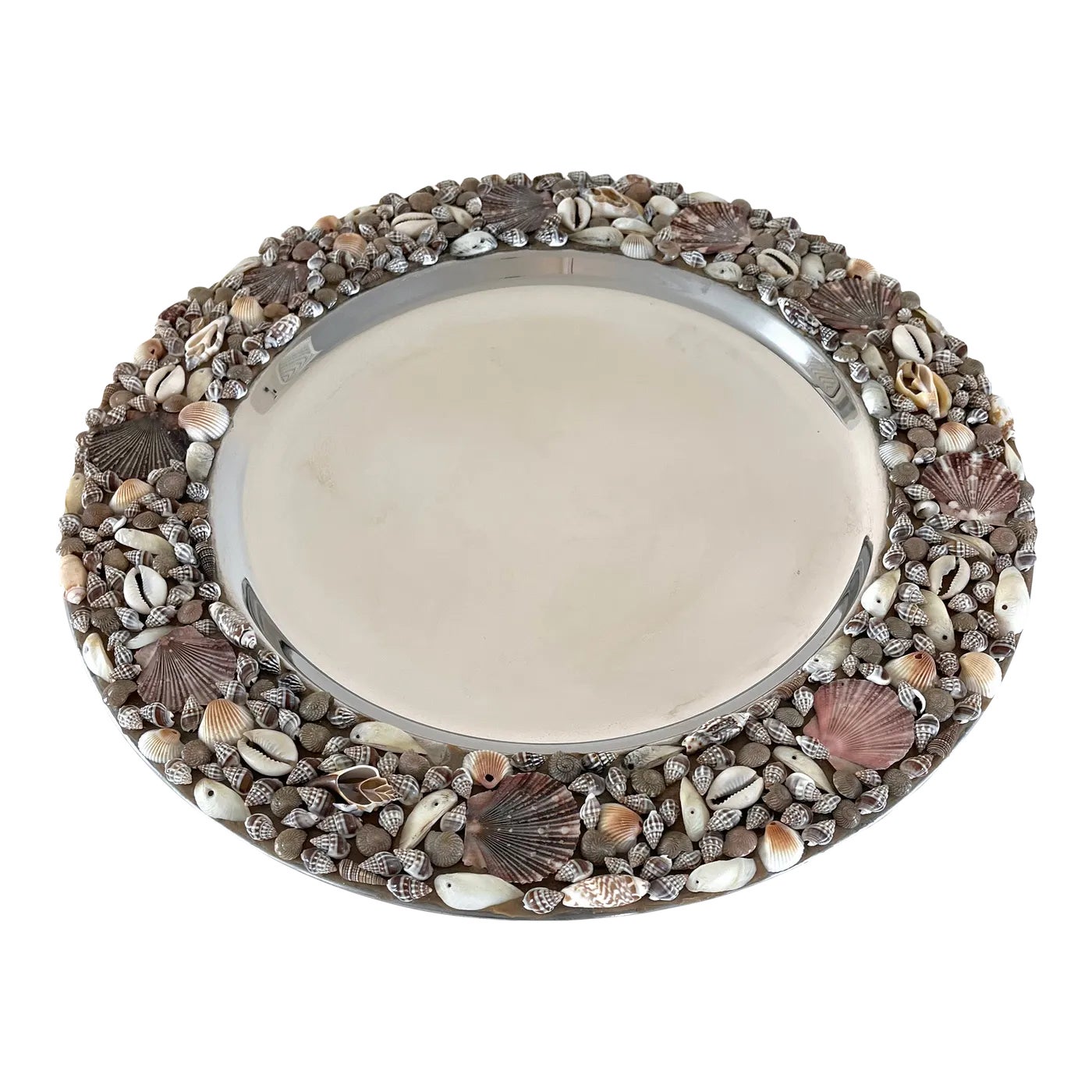Vintage Shell Encrusted Platter | Chairish