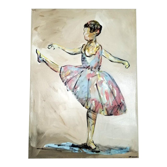 Ballet Dancer Acrylic on Canvas | Chairish