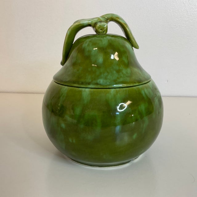 1950s Majolica Style Pear Box by Enchanto Co. | Chairish