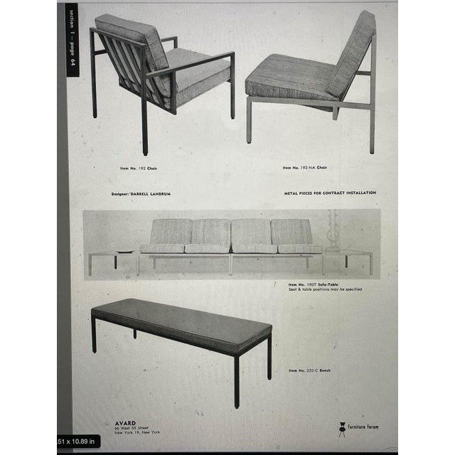 1950s Darrell Landrum for Avard Steel Lounge Chair and Ottoman Set ...