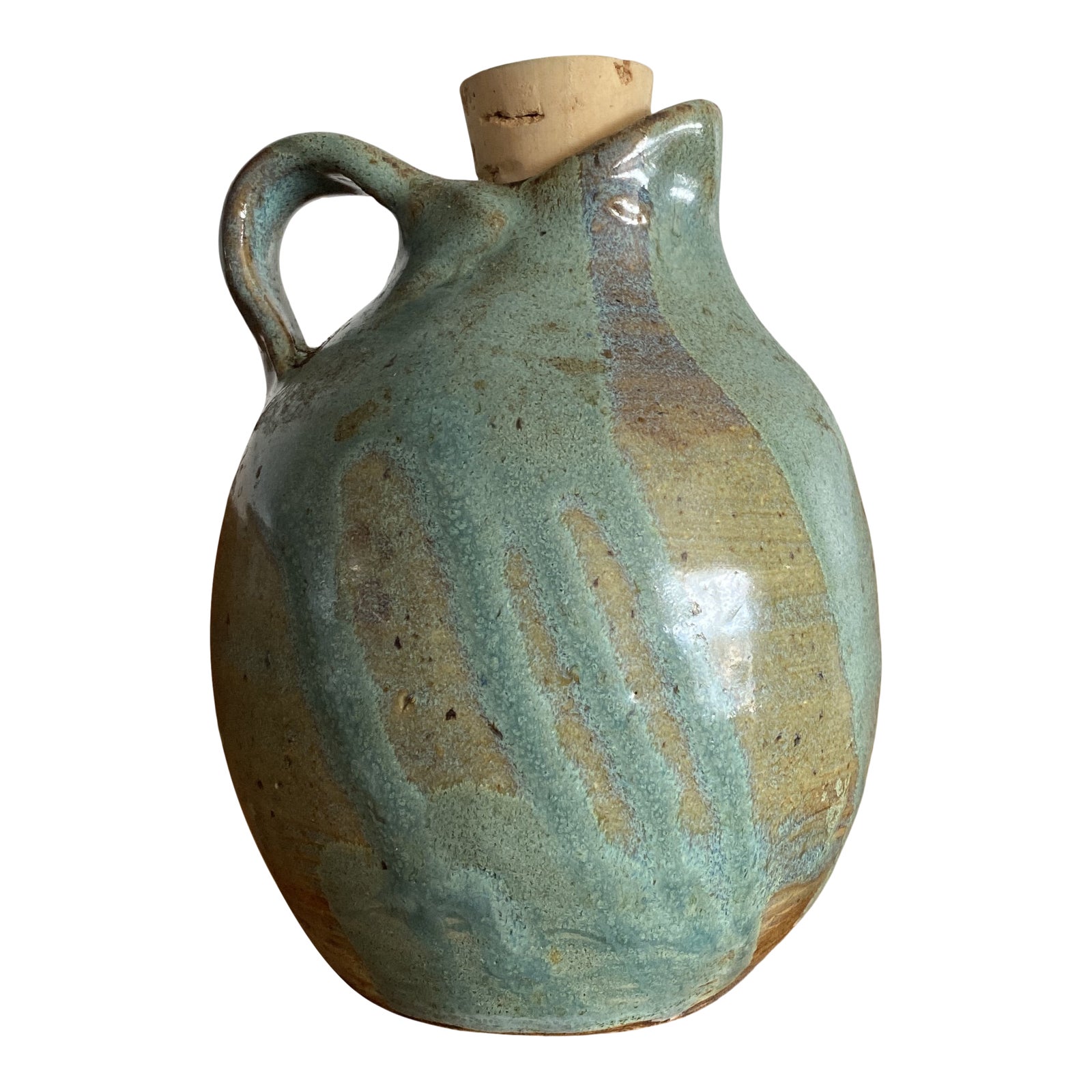 1980s Folk Art Pottery Carafe | Chairish