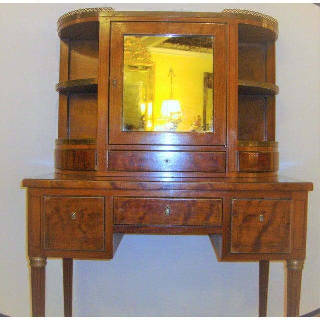 Louis XVI Style Vitrine Top Desk Cabinet | Chairish