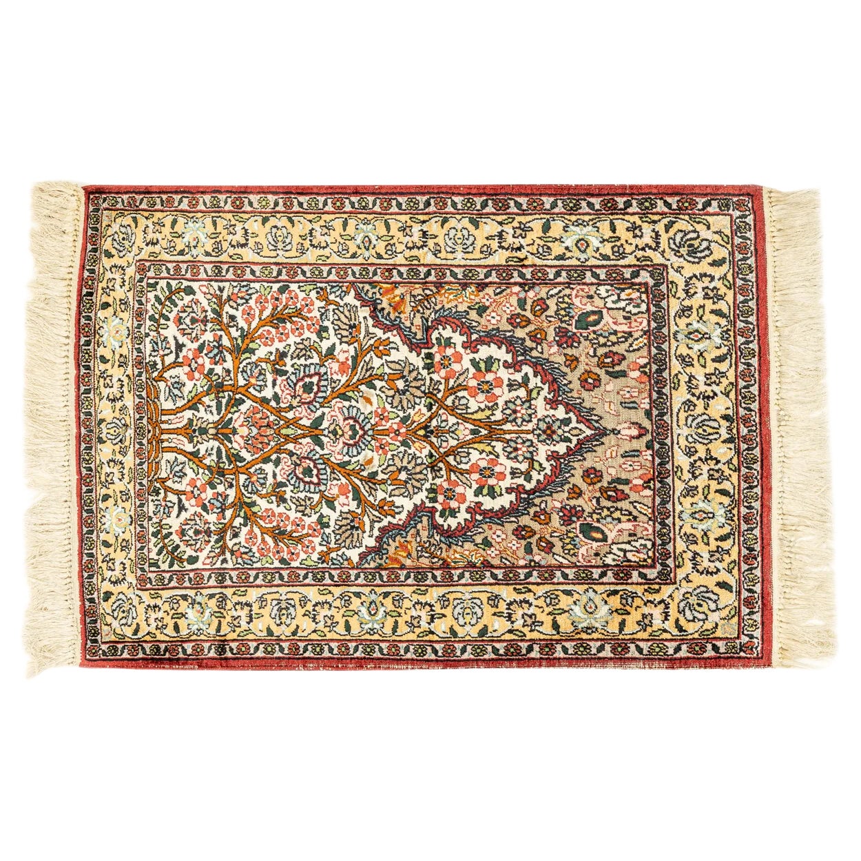 Vintage Ghom Rug | Chairish