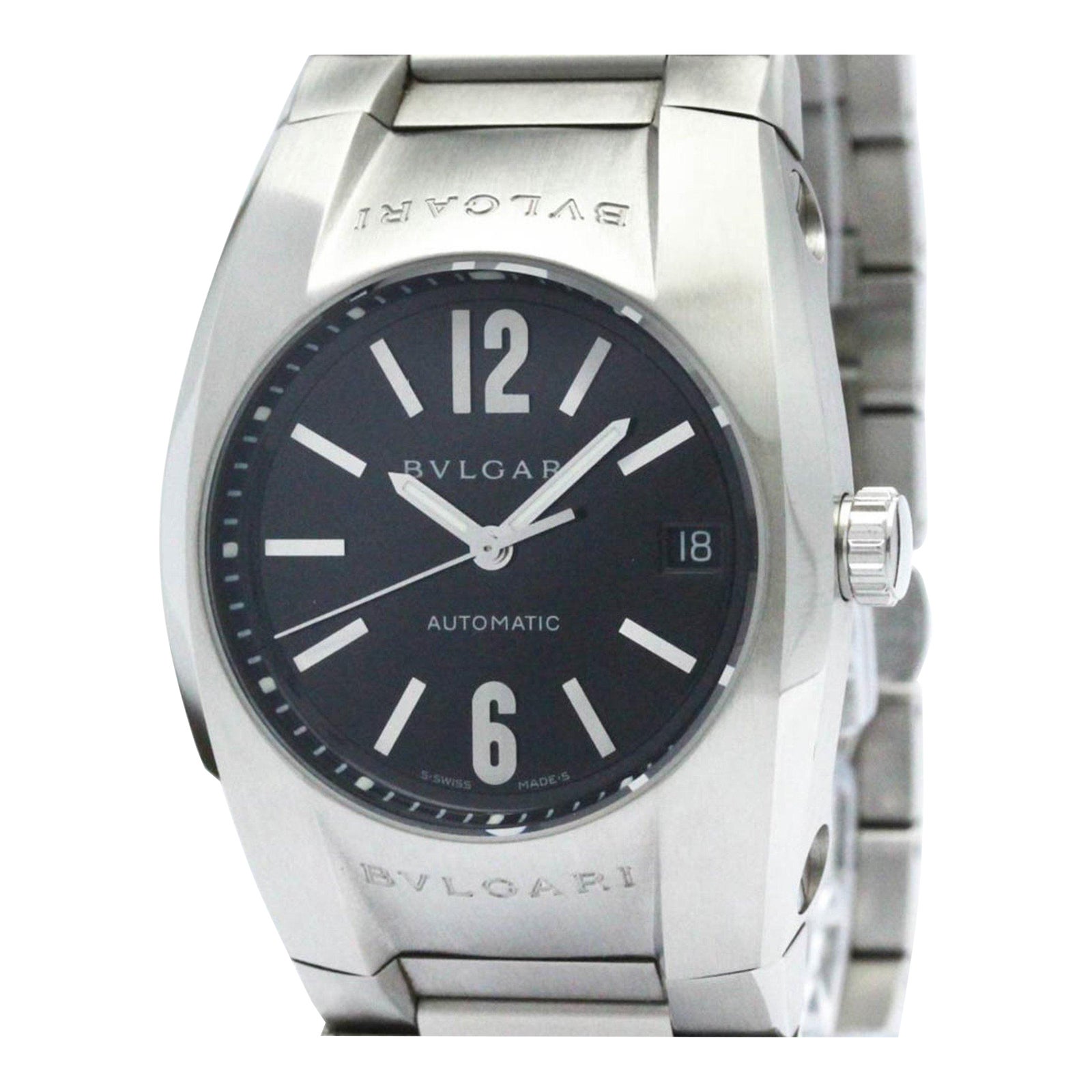 Bvlgari Polished Ergon Stainless Steel Automatic Mid Size Watch Eg35S ...