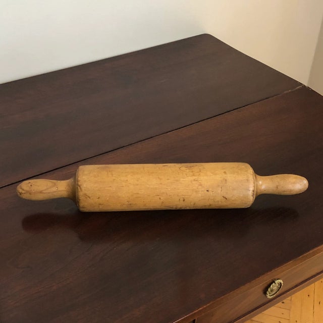Primitive Early 19th Century Wood Rolling Pin | Chairish