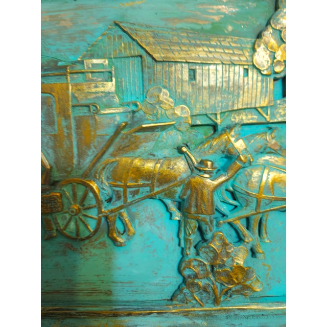 Vinrage Art Deco Syrococraft With Copper Background: "Traveler Rest ...