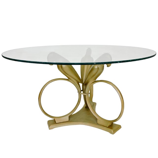 Vintage Parrot Coffee Table With Glass Top | Chairish