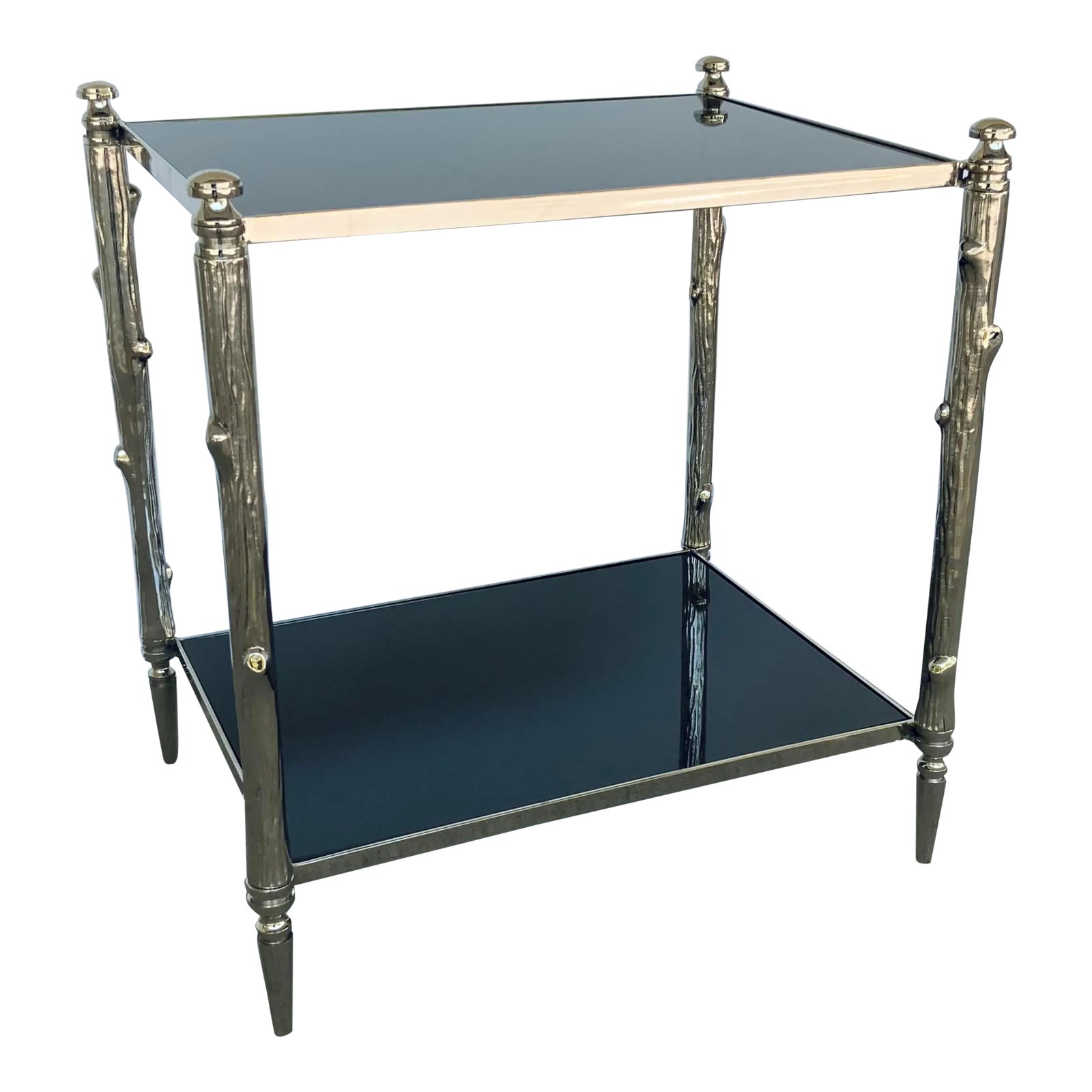 Global Views Modern Polished Nickel Arbor Side Table | Chairish