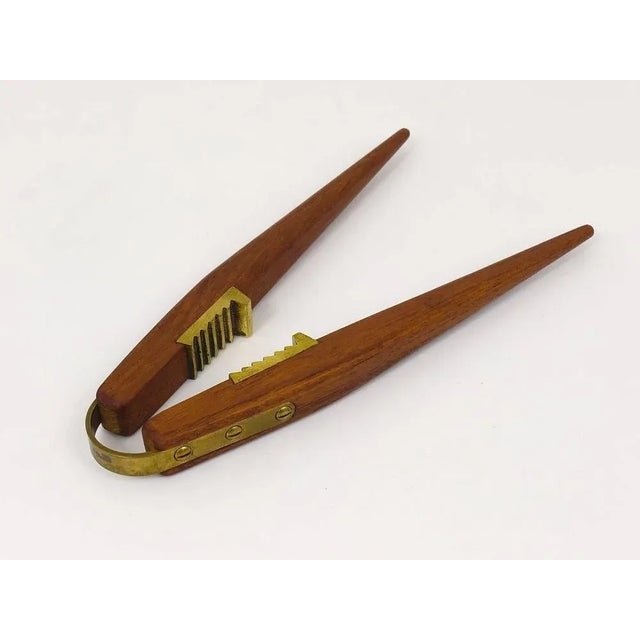 Mid-Century Teak and Brass Nutcracker by Poul Knudsen, Denmark, 1950s ...