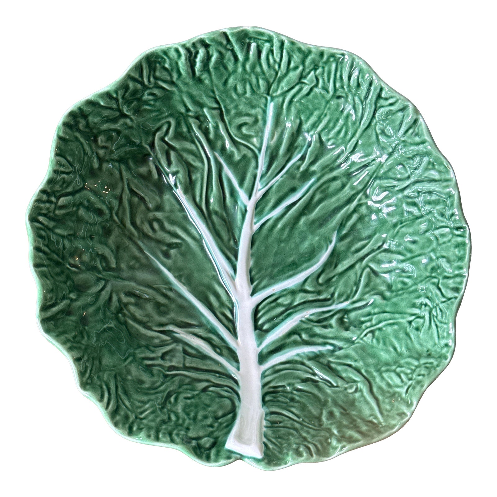 Large 1980s Cabbage Ware Bowl | Chairish