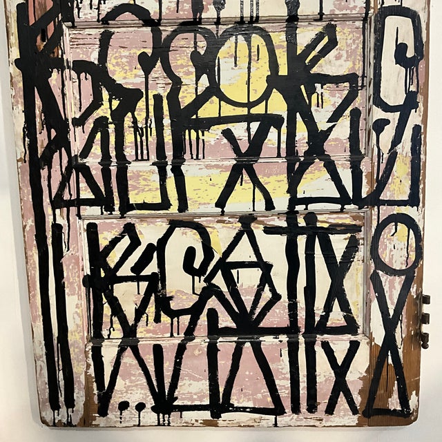 2000s Abstract Graffiti Style Painting on Door by Retna/Marquis Lewis ...
