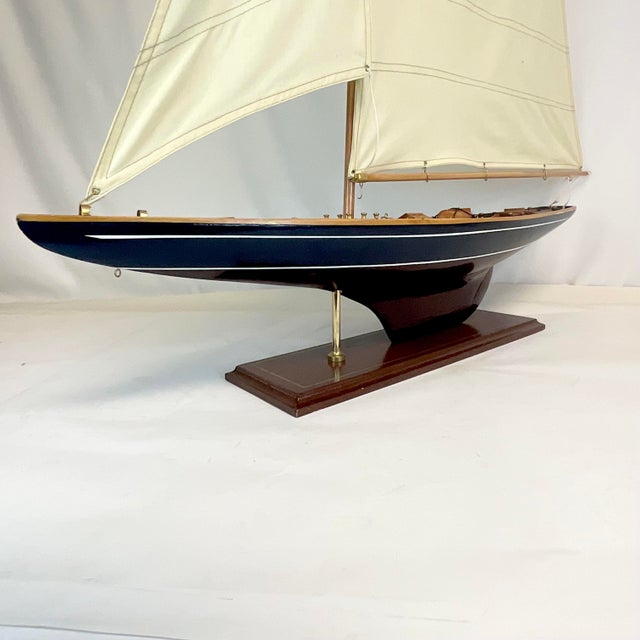 1970s Vintage Nautical Coastal Large Scale Schooner Sail Boat Model ...